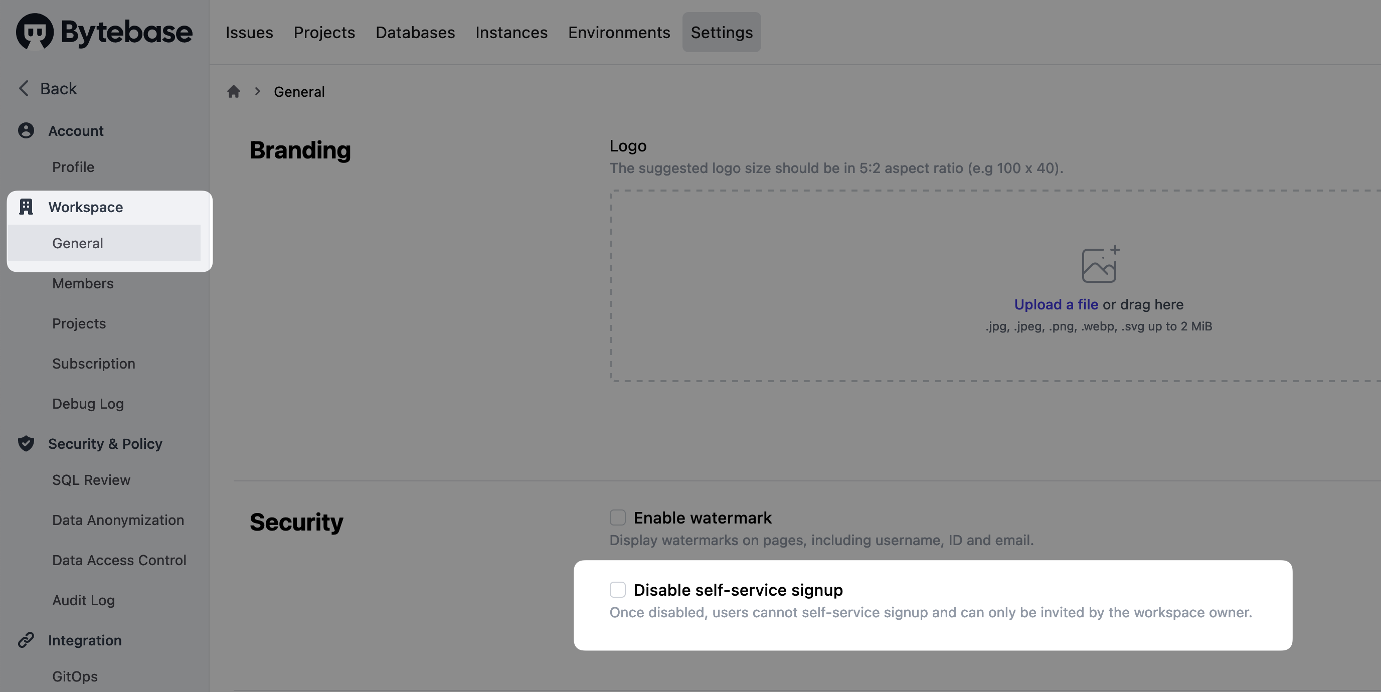 Prevent self-service user signup · Issue #3820 · bytebase/bytebase · GitHub