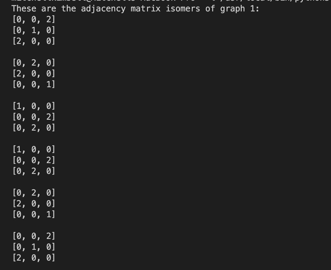 GitHub - mfkimbell/is-matrix-isomer: Determines if two graphs are isomers of one another.