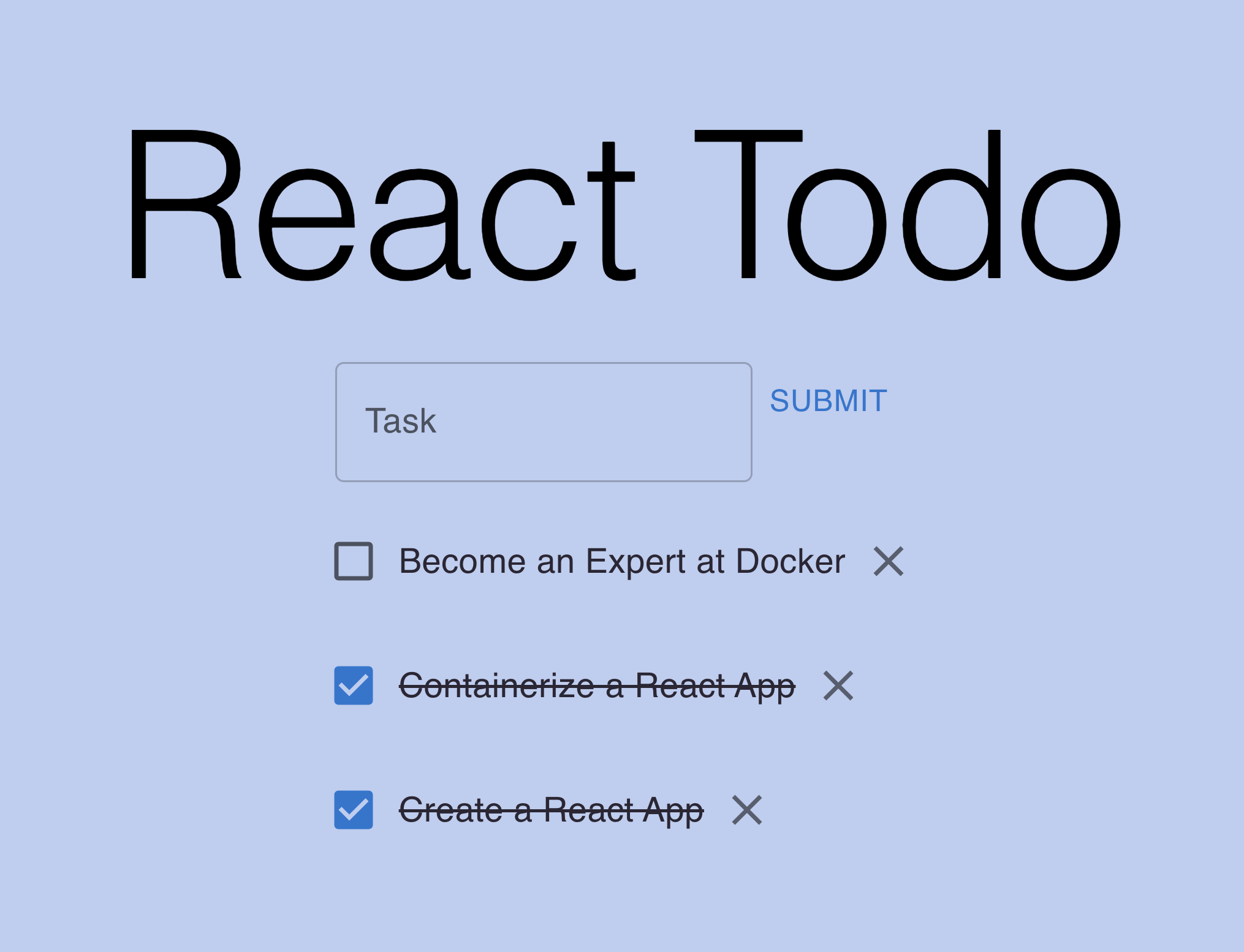 Github Mfkimbellreact Docker Todo List Basic Todo List Implemented