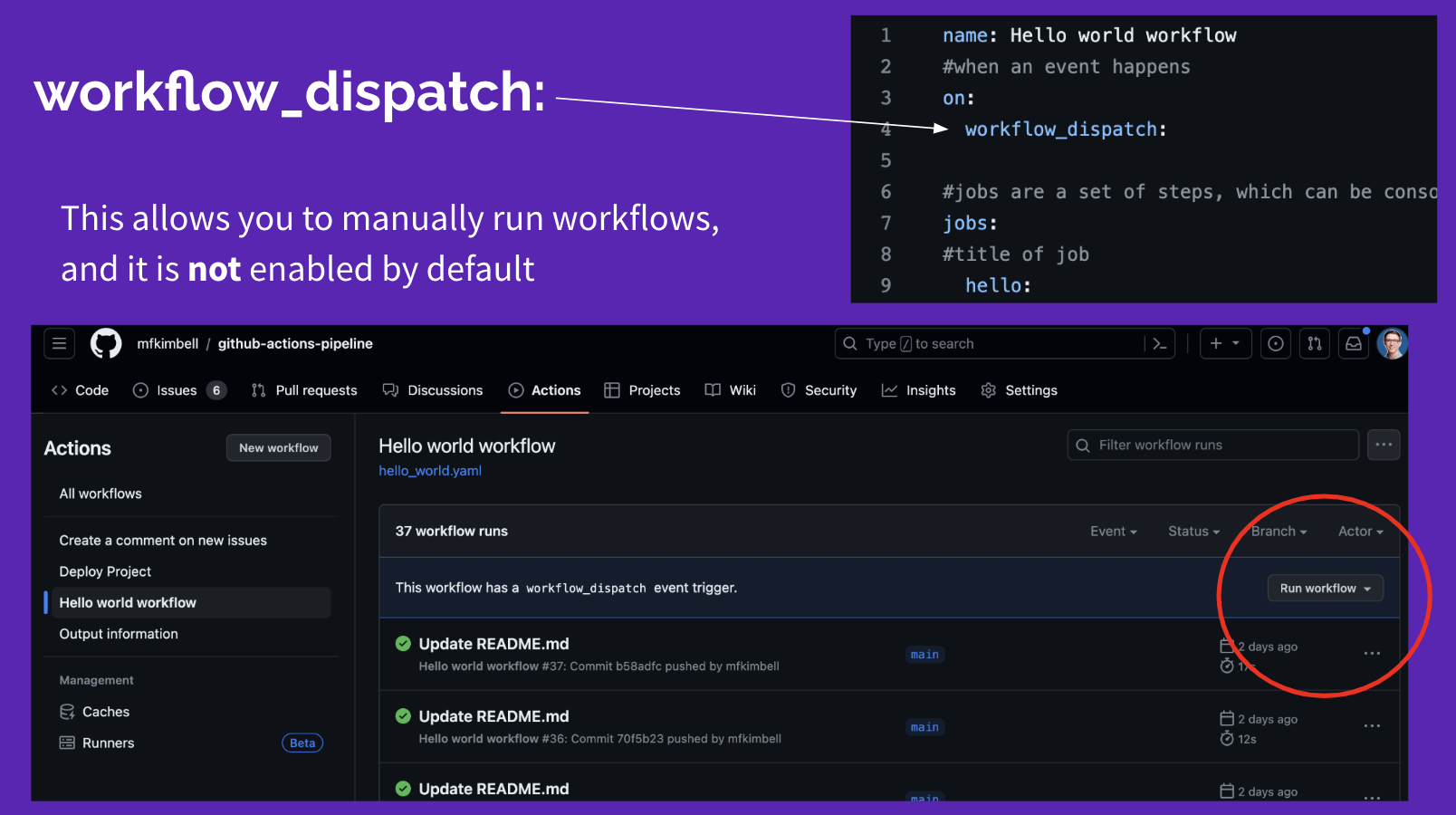GitHub - mfkimbell/github-actions-pipeline GitHub - mfkimbell/github-actions-pipeline