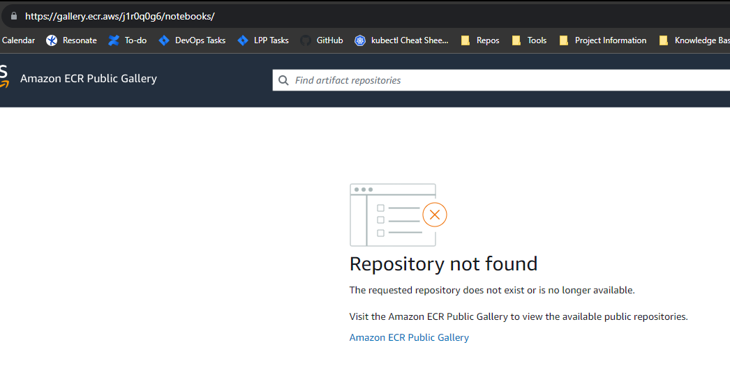 Kubeflow j1r0q0g6/notebooks ECR repo is missing · Issue #7293 · kubeflow/kubeflow · GitHub