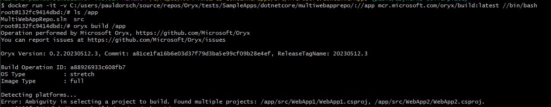 Oryx unable to detect .net solution · Issue #2001 · microsoft/Oryx · GitHub