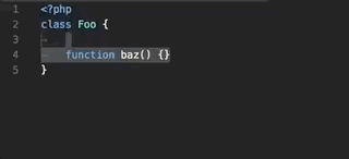 PHP indentation usually breaks when pasting over a method · Issue ...