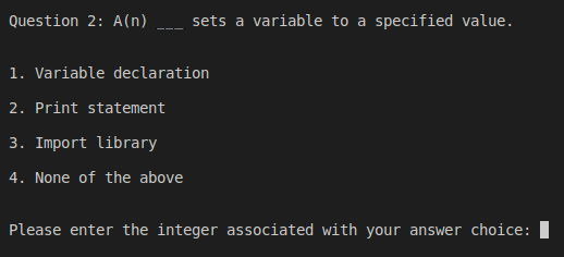 GitHub - Vurnex/python-quiz: A project that prompts a user with ...