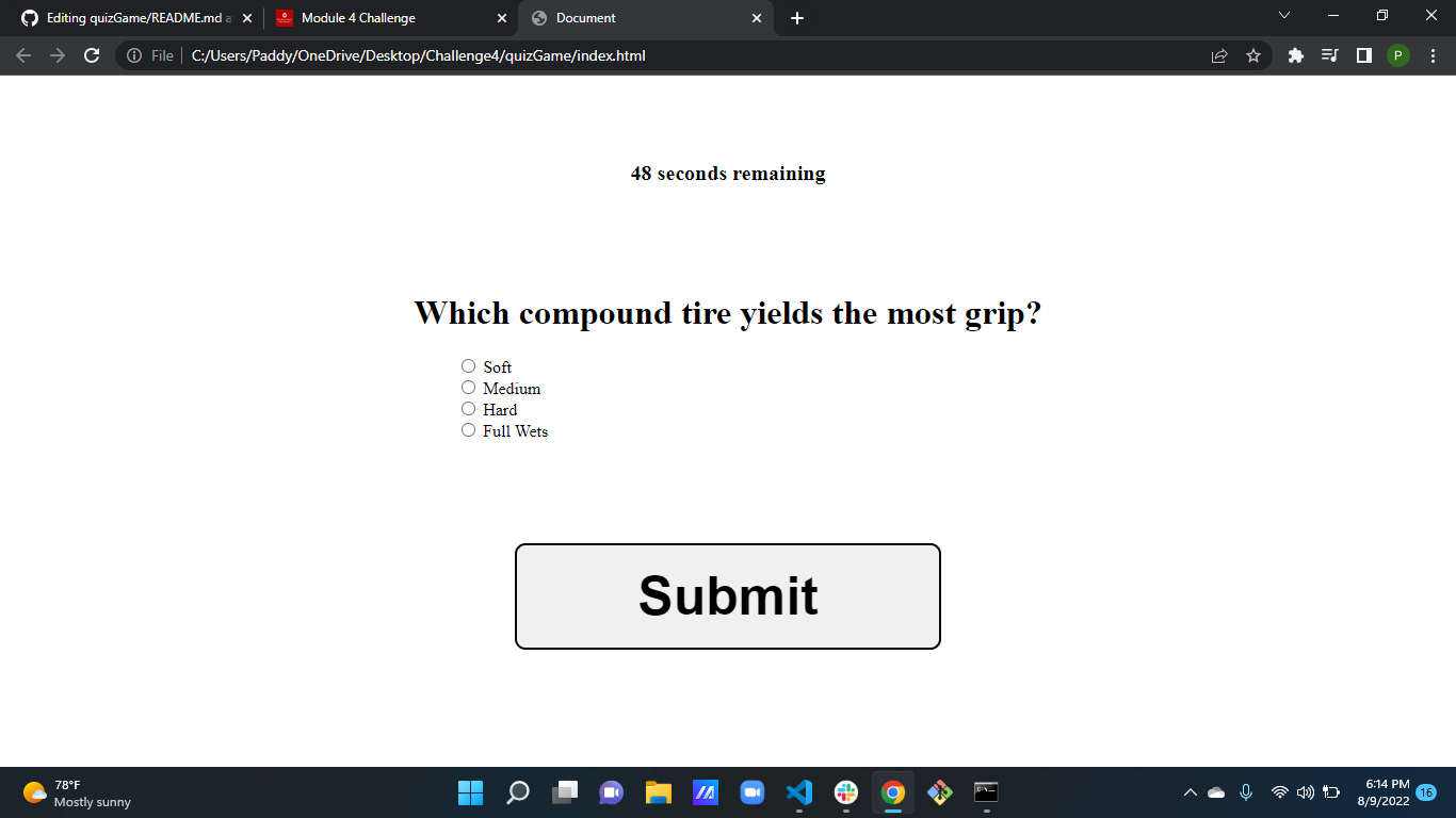 GitHub - paddybarn/quizGame