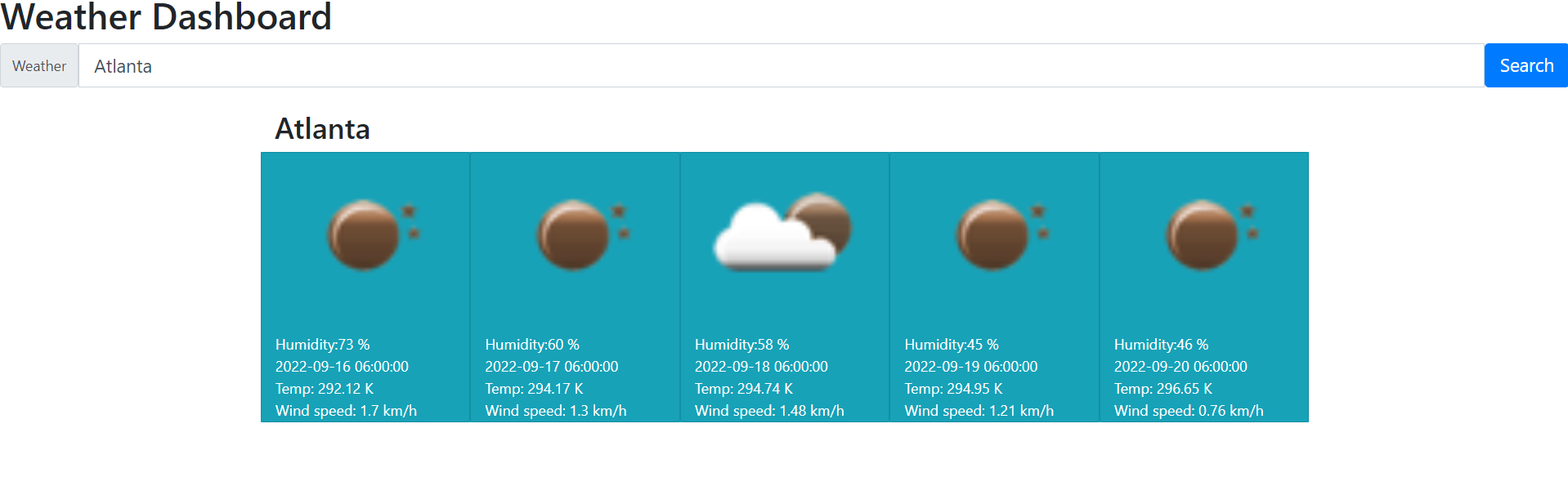 Github Knock410 Weather Dashboard
