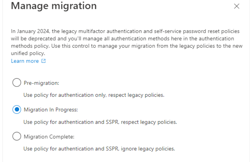 Review Microsoft's new Azure AD authentication methods migration options and determine impacts ...