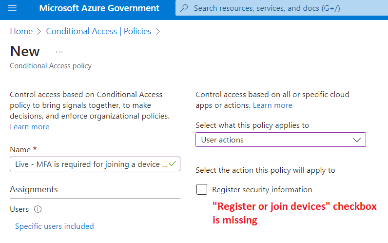 hands-on evaluation of new AAD policy to protect device join - phase 1 ...