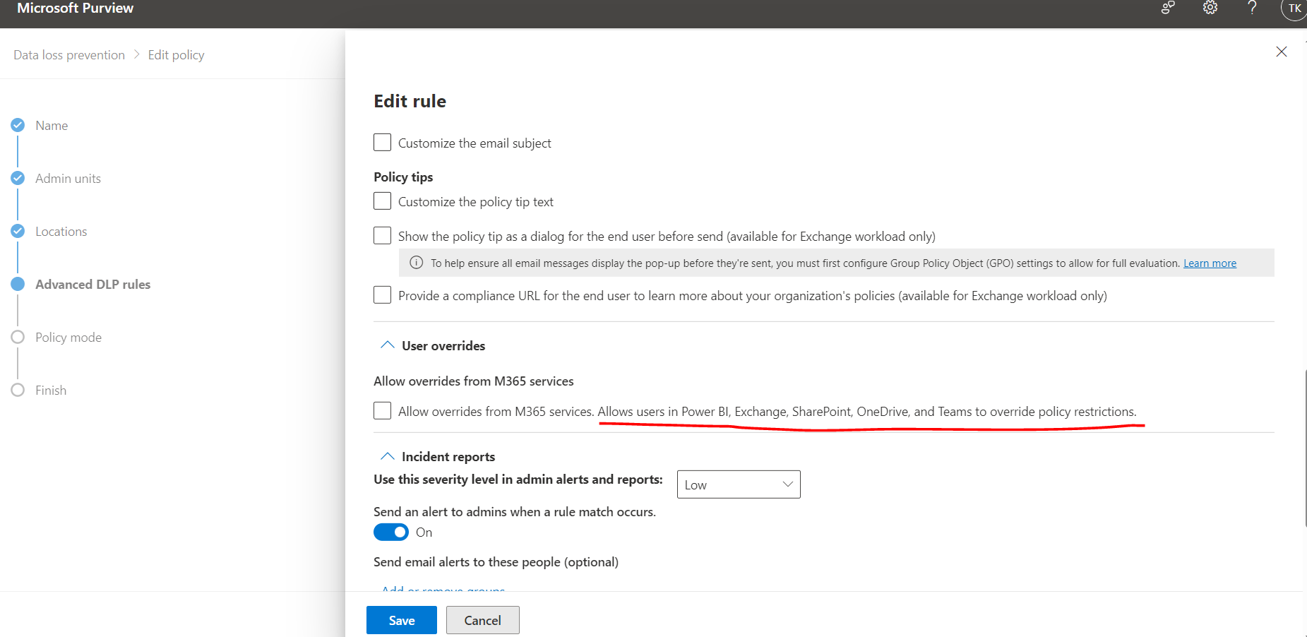 Defender Policy Suggestion: Prevent user overrides of DLP policy rules. · Issue #596 · cisagov ...