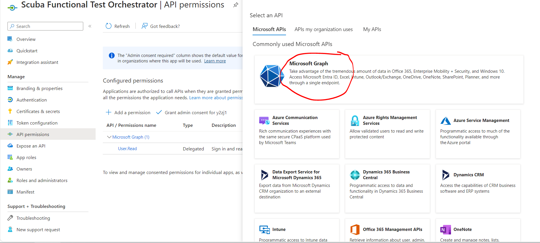 How to setup the permissions required to execute the automated ...