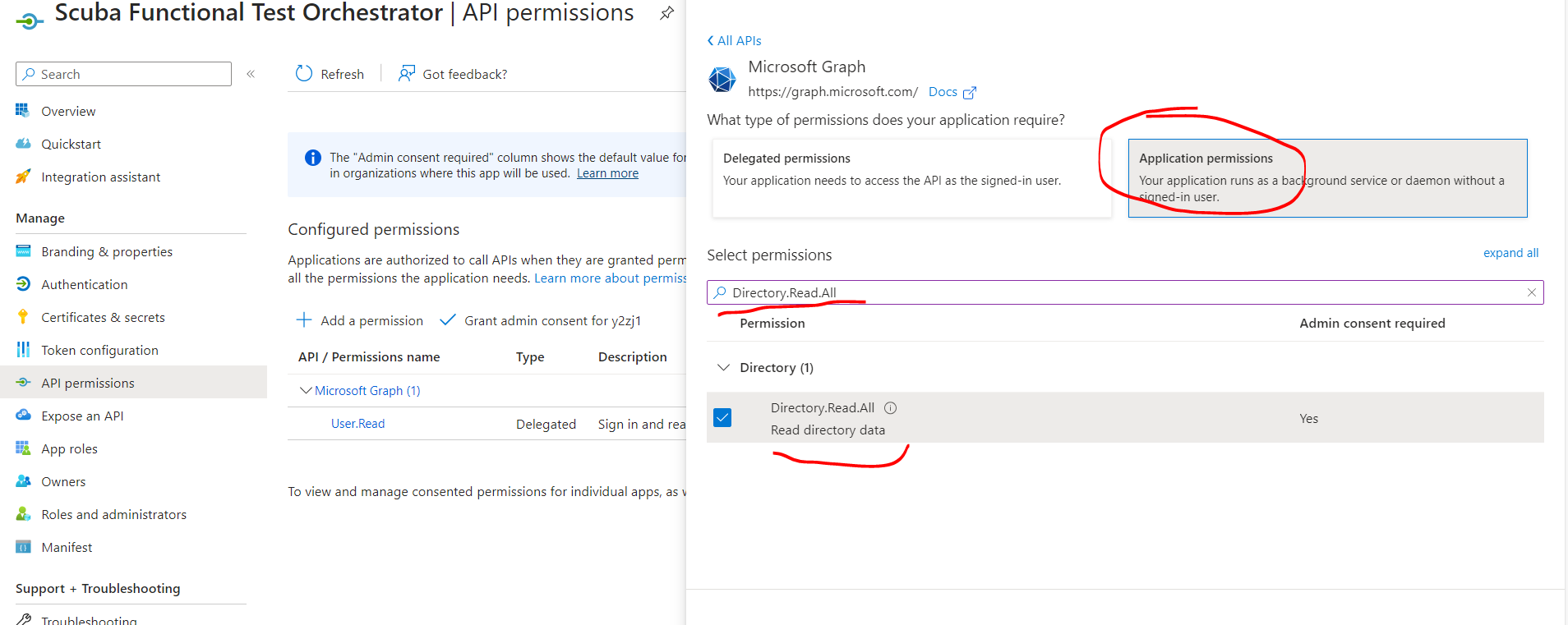 How to setup the permissions required to execute the automated ...