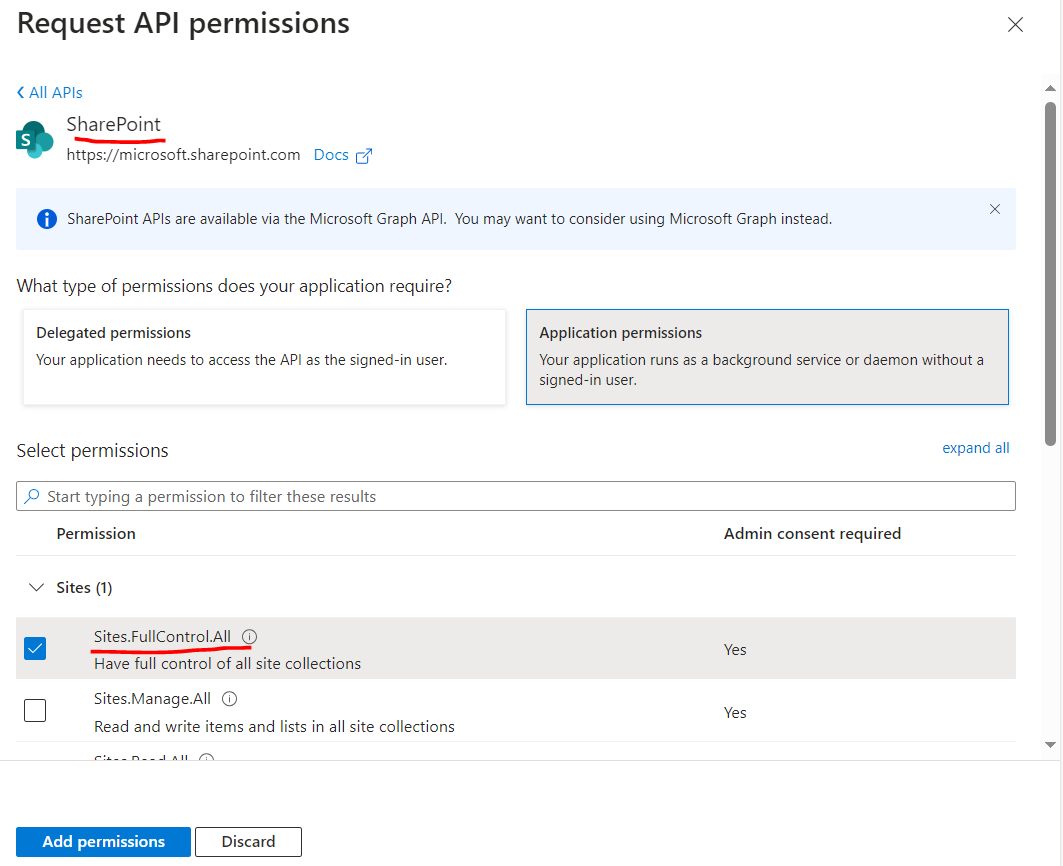 How to setup the permissions required to execute the automated ...