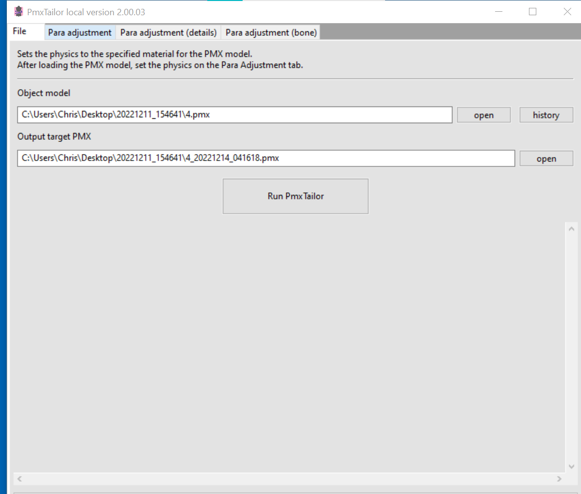 I can't figure out how PMX_tailor works · Issue #9 · miu200521358/pmx_tailor · GitHub