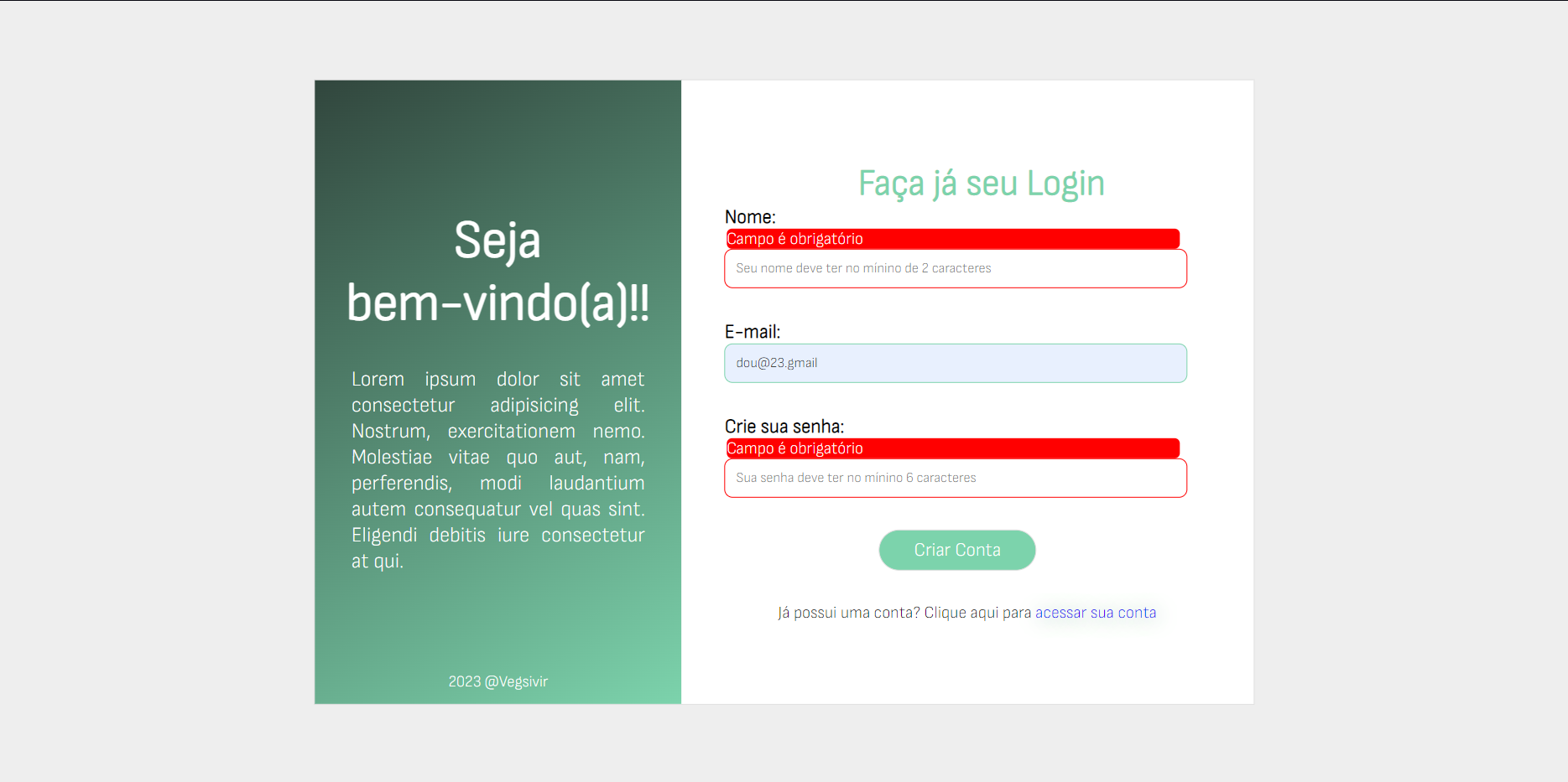 GitHub - 7-Dodi/Login_validation: Projeto feito em Java Script, projeto ...