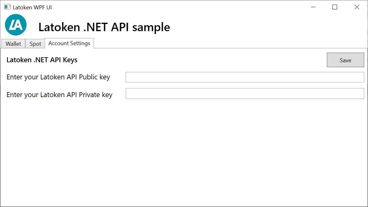 GitHub - citsuresh/LatokenApiWpf: A sample application built on WPF .NET to use Latoken API