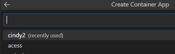 There Is No Tip Select A Resource When Creating Container App From 0675