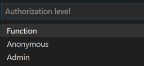[Suggestion] It would be better to keep "Authorization level" consistently when creating python ...