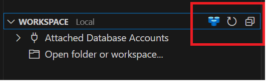 The "Azure Databases " icon is invisible in the Workspace view after ...