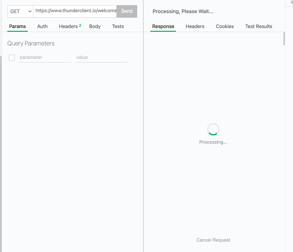 Request keeps spinning · Issue #120 · thunderclient/thunder-client-support · GitHub