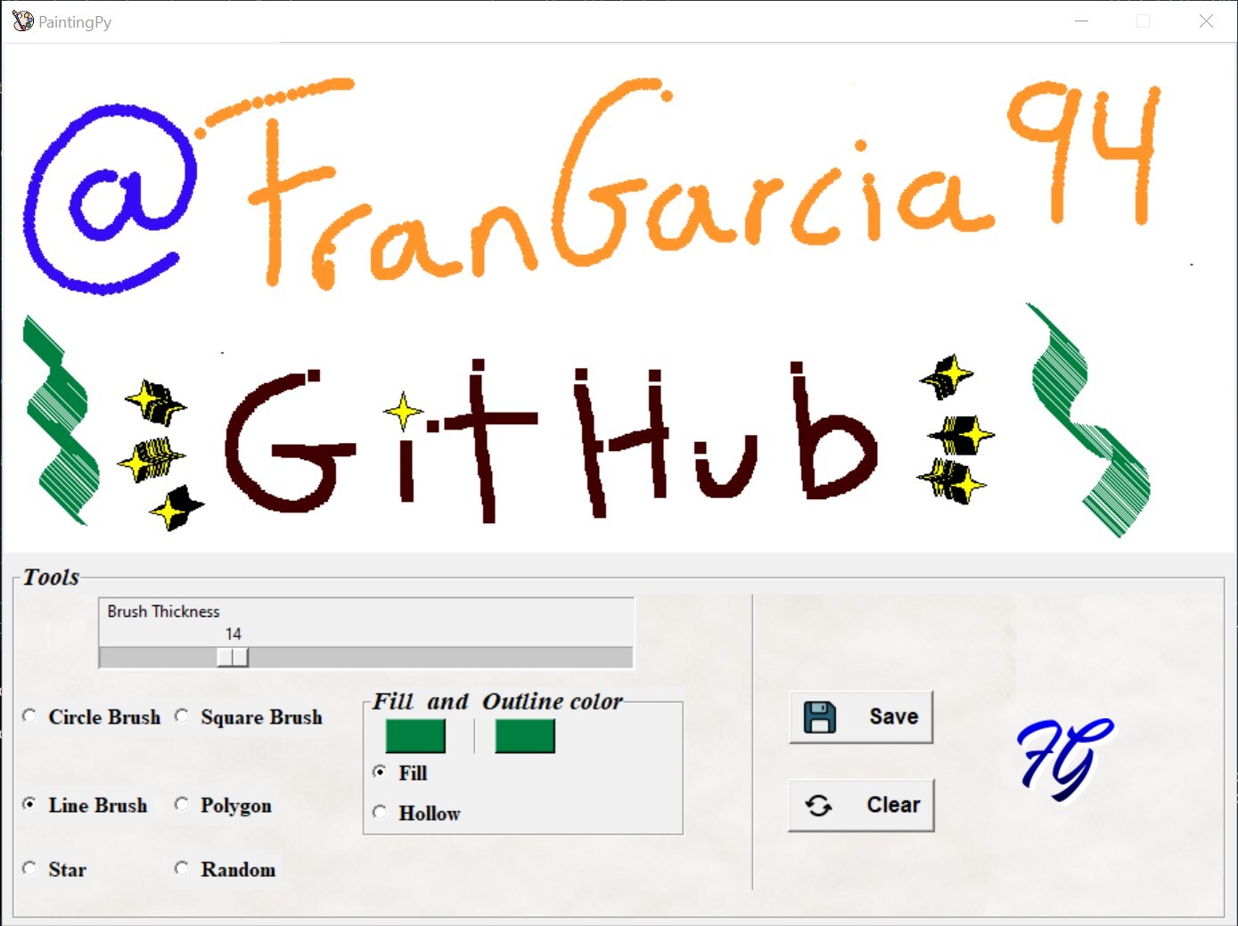 GitHub - FranGarcia94/PaintingPy: :star: :pencil2: Simple GUI to paint with Python :snake: