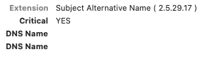 Subject alternative name extension must be marked critical if the ...