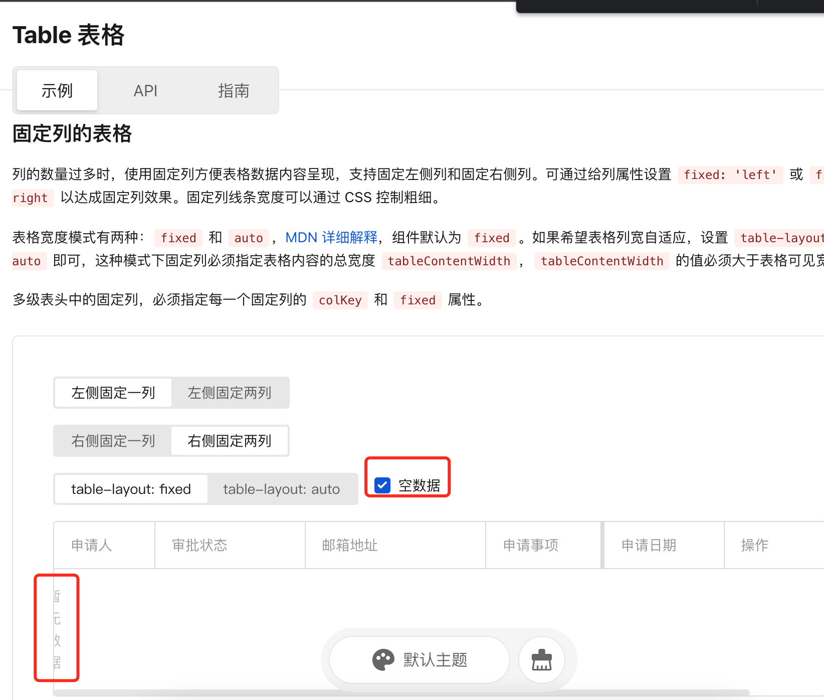 [table] 固定列空数据， 暂无数据显示错位 · Issue #3166 · Tencent/tdesign-vue-next · GitHub