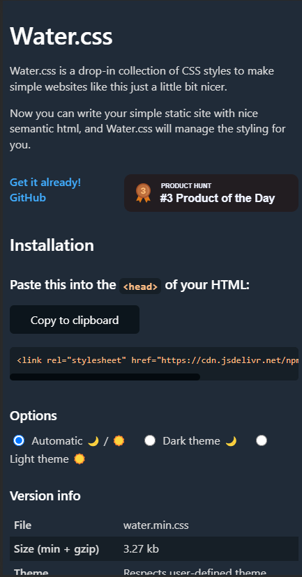 Missing Header And Footer · Issue 353 · Kognise Water Css · Github