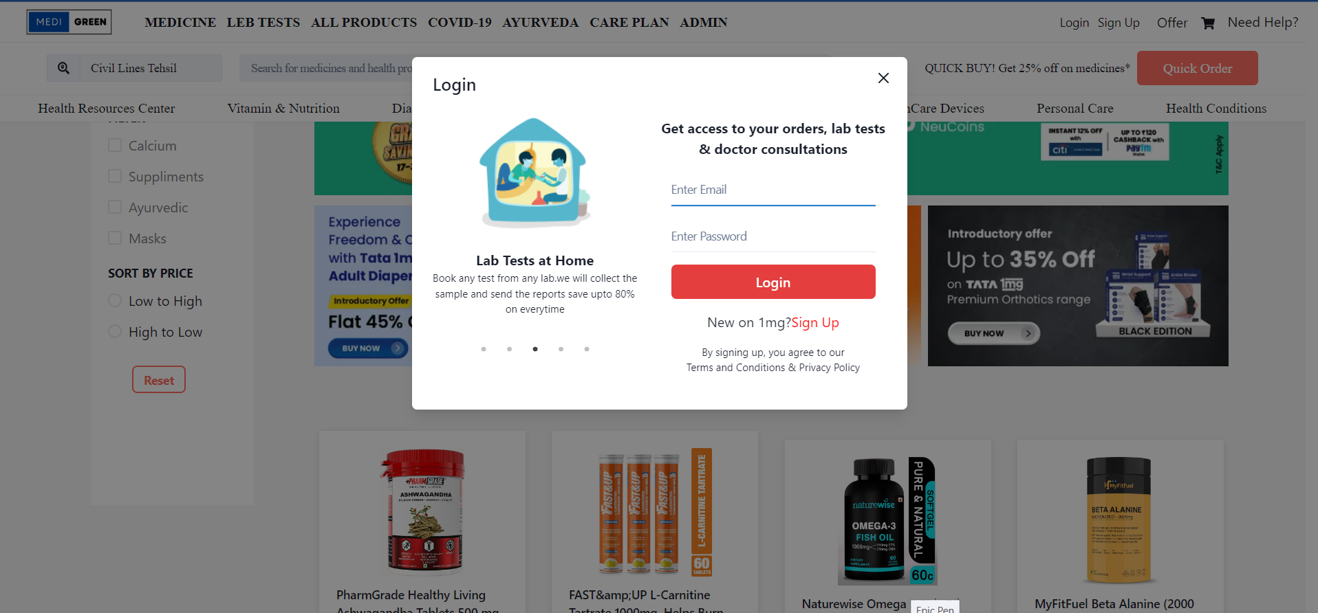 GitHub - AyushiVashisth/medi-green-health: 1mg is a healthcare platform ...