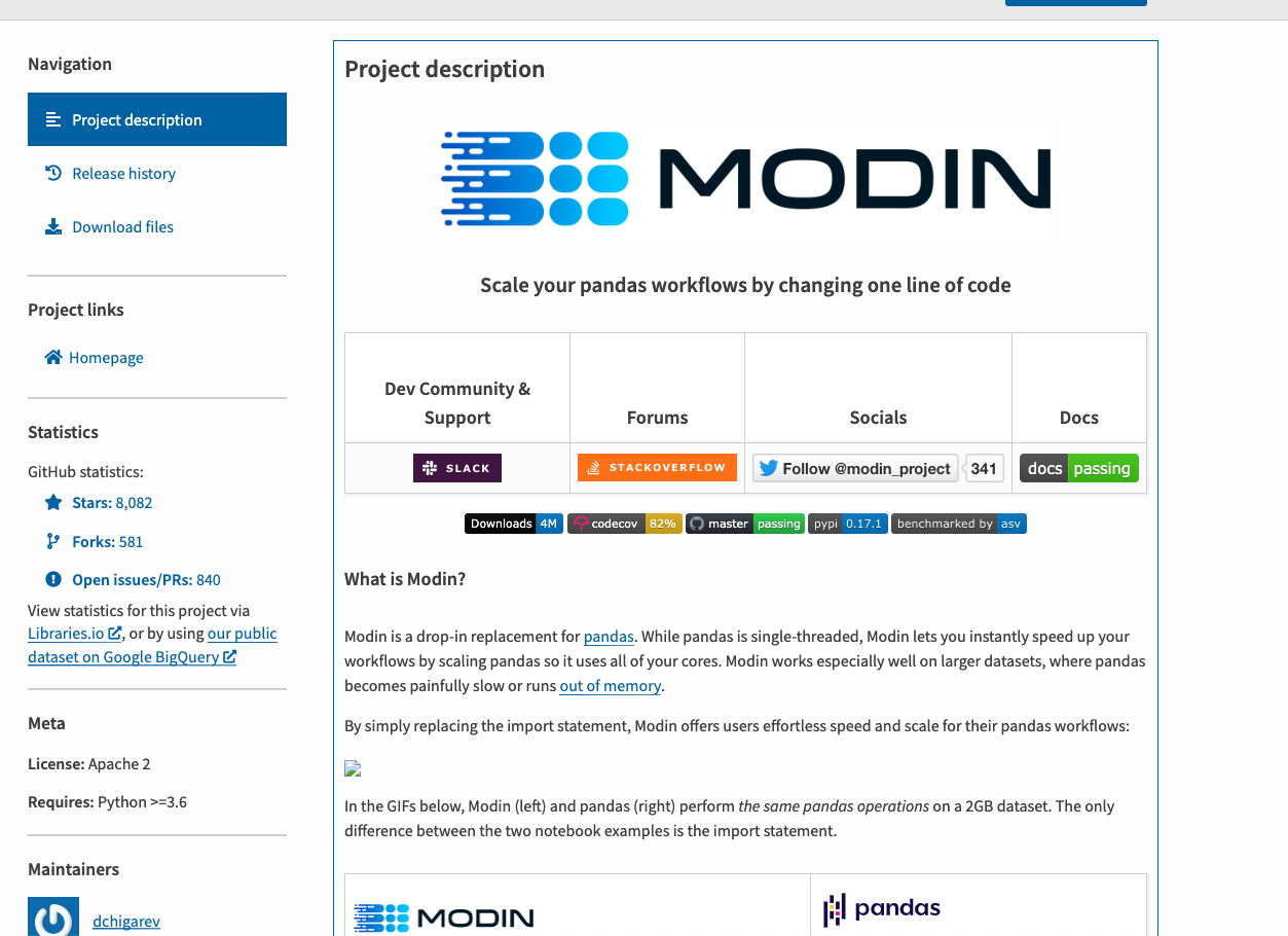 Docs Readme Images Don T Render On Modin Pypi Page · Issue 5292 · Modin Project Modin · Github