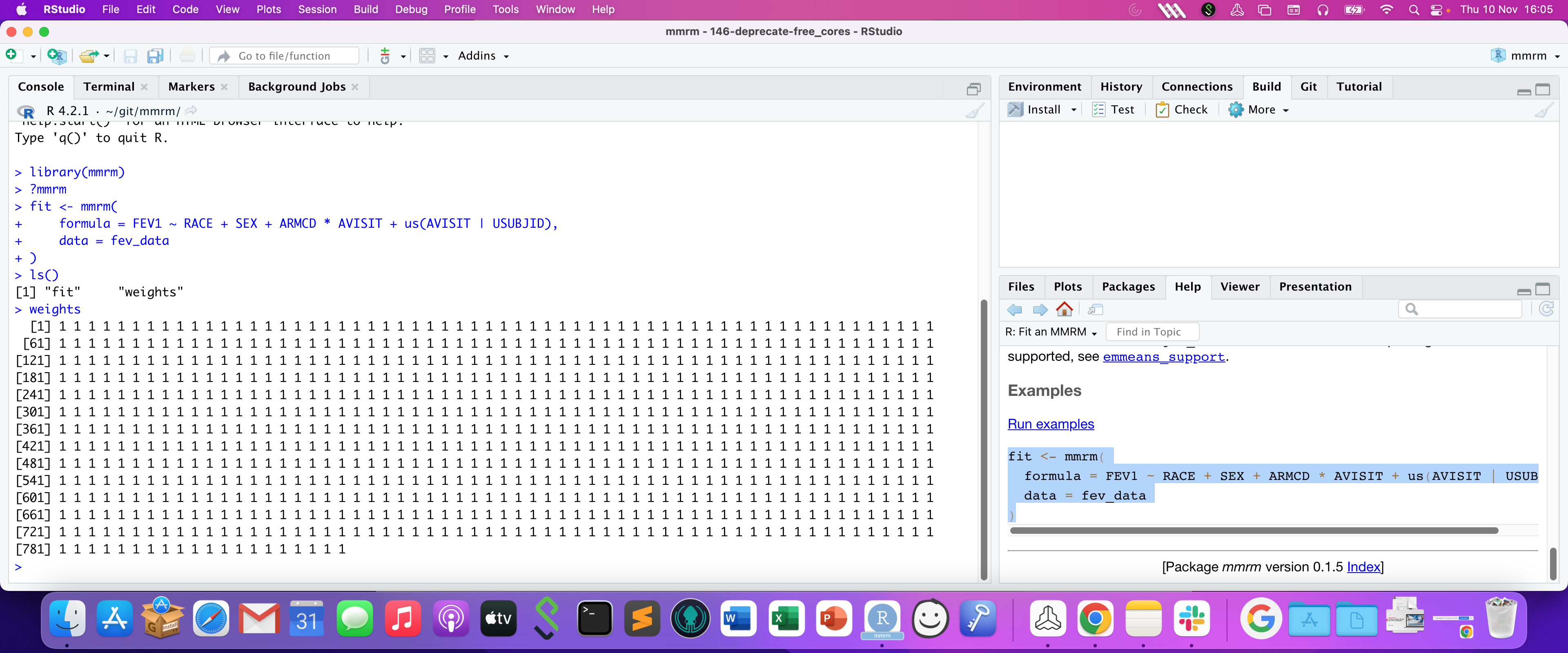 Avoid assignment of `weights` in environment as it can overwrite global environment variable ...
