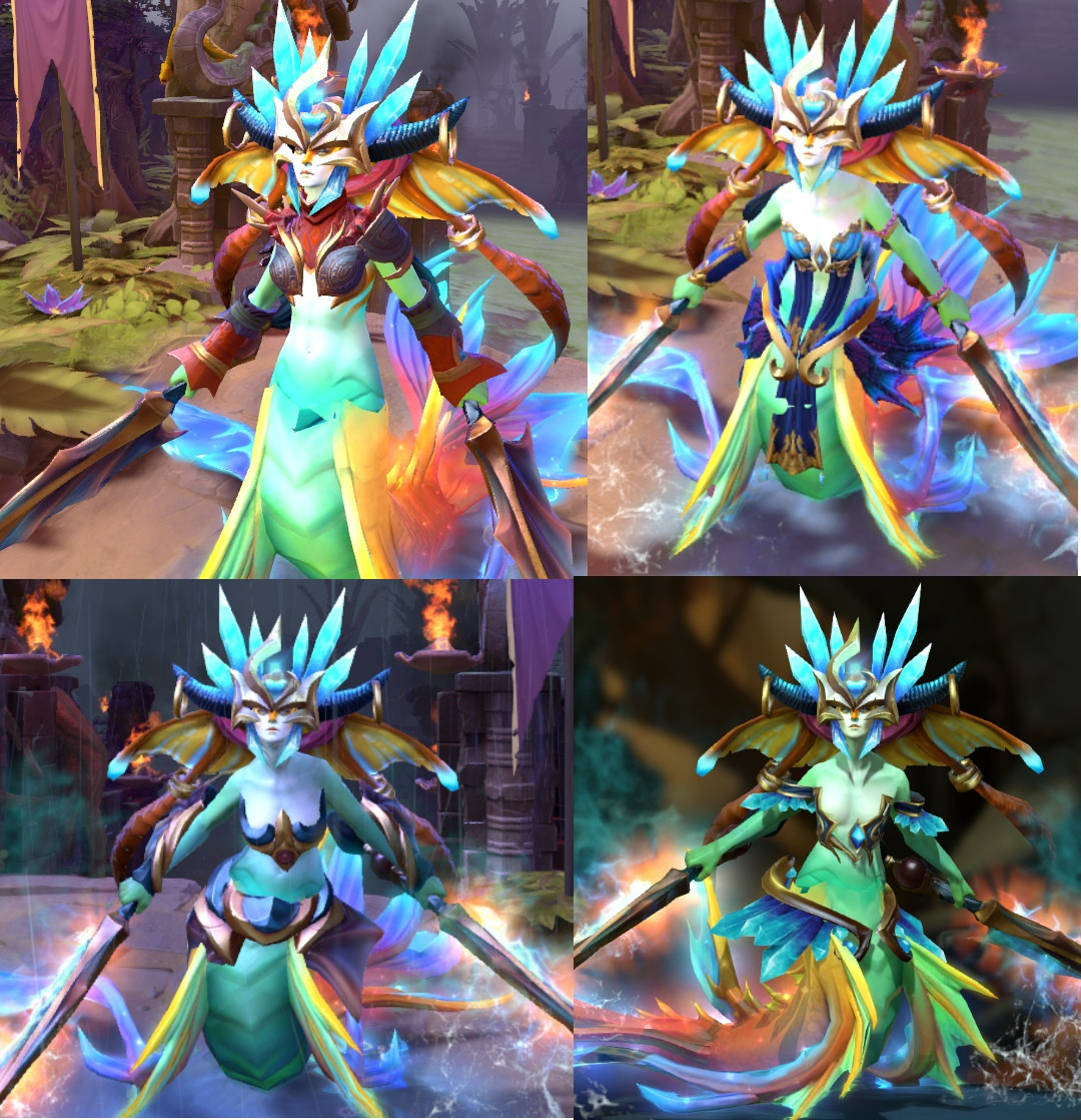 [Naga Siren] Many armor pieces from sets+Immortal "The Order of Cyprin ...