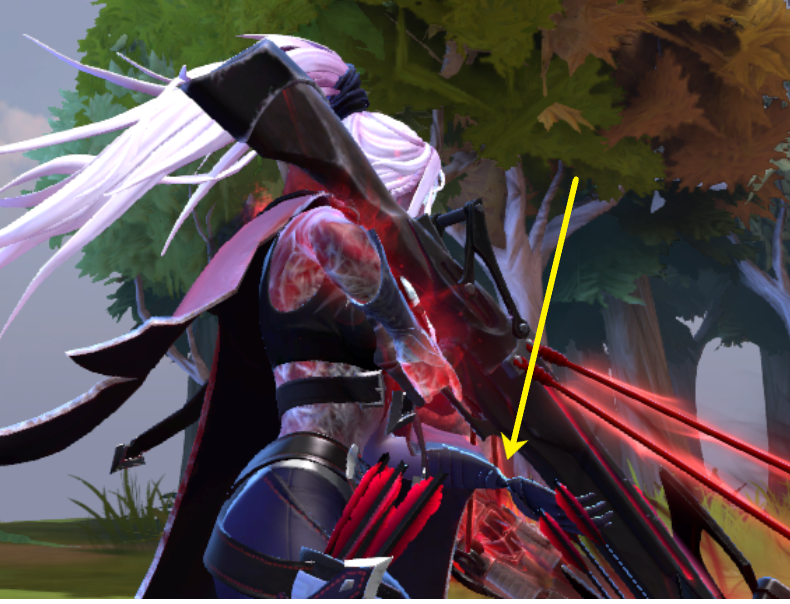 [Drow Ranger] Arcana. The wrist of the left hand is twisted. · Issue ...