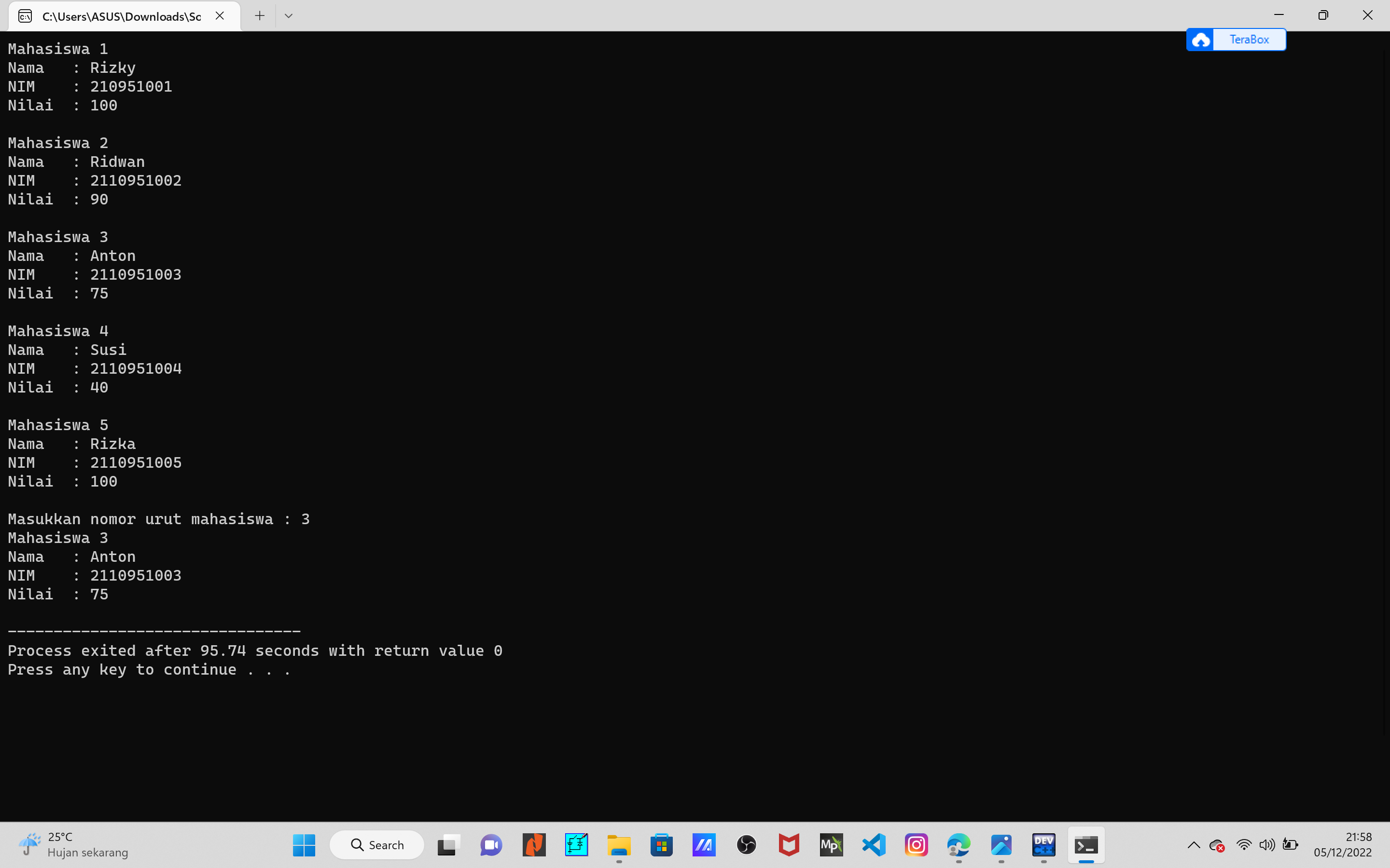 GitHub - aljundh/Kode-Struct: Berisi kode untuk memanggil data mahasiswa, yang sebelumnya sudah ...