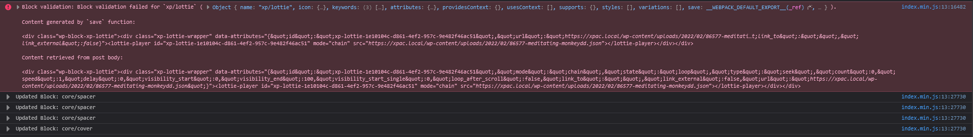 Invalid block validation after save. · Issue #38978 · WordPress/gutenberg · GitHub