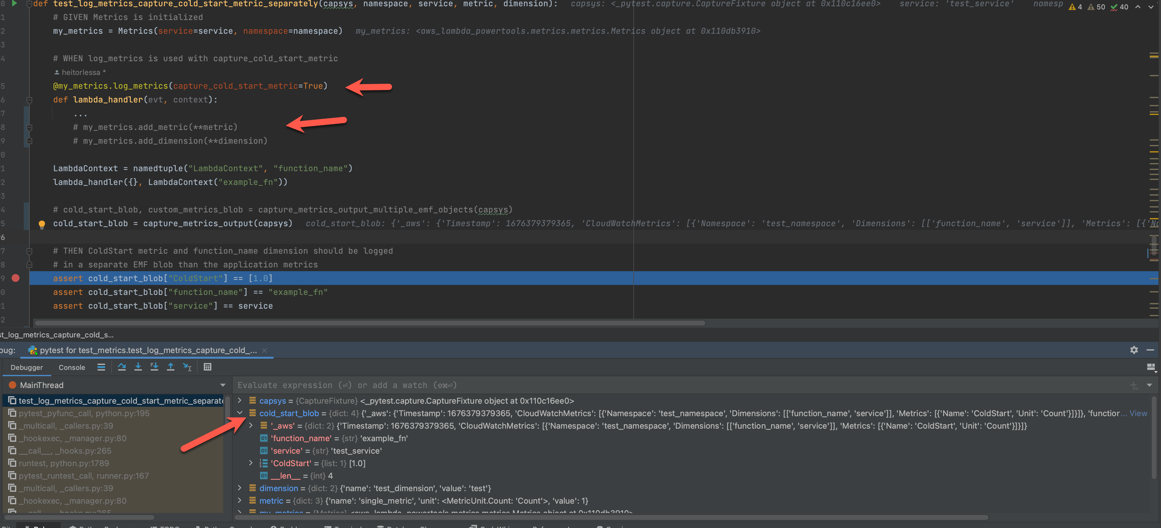improve warning message on Capturing ColdStart metrics · Issue #1926 · aws-powertools/powertools ...