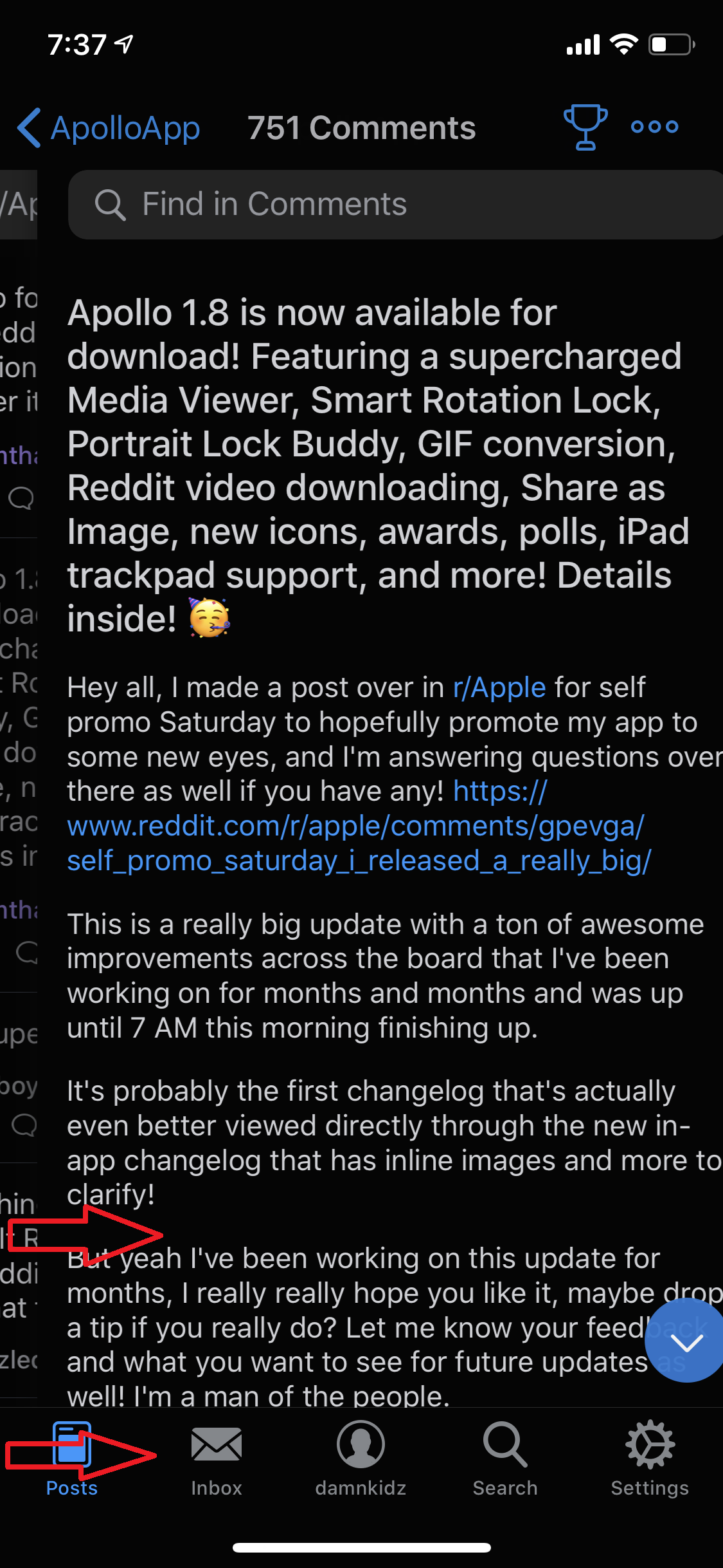 Swipe to go back freezes app when swiping back from both bottom menu bar and anywhere else at ...
