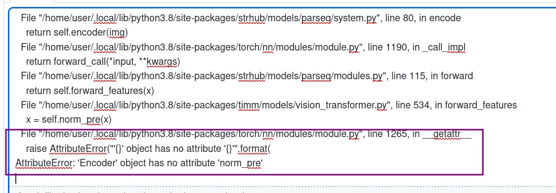 Attributeerror Encoder Object Has No Attribute Norm Pre · Issue 88900 · Pytorch Pytorch