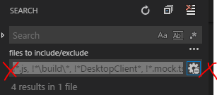 Merge include/exclude makes UI less easy to use · Issue #49387 · microsoft/vscode · GitHub
