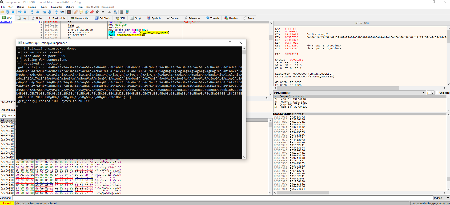 GitHub - f00dez/Brainpan1-WriteUp: Resolviendo Brainpan 1 de Tryhackme ...