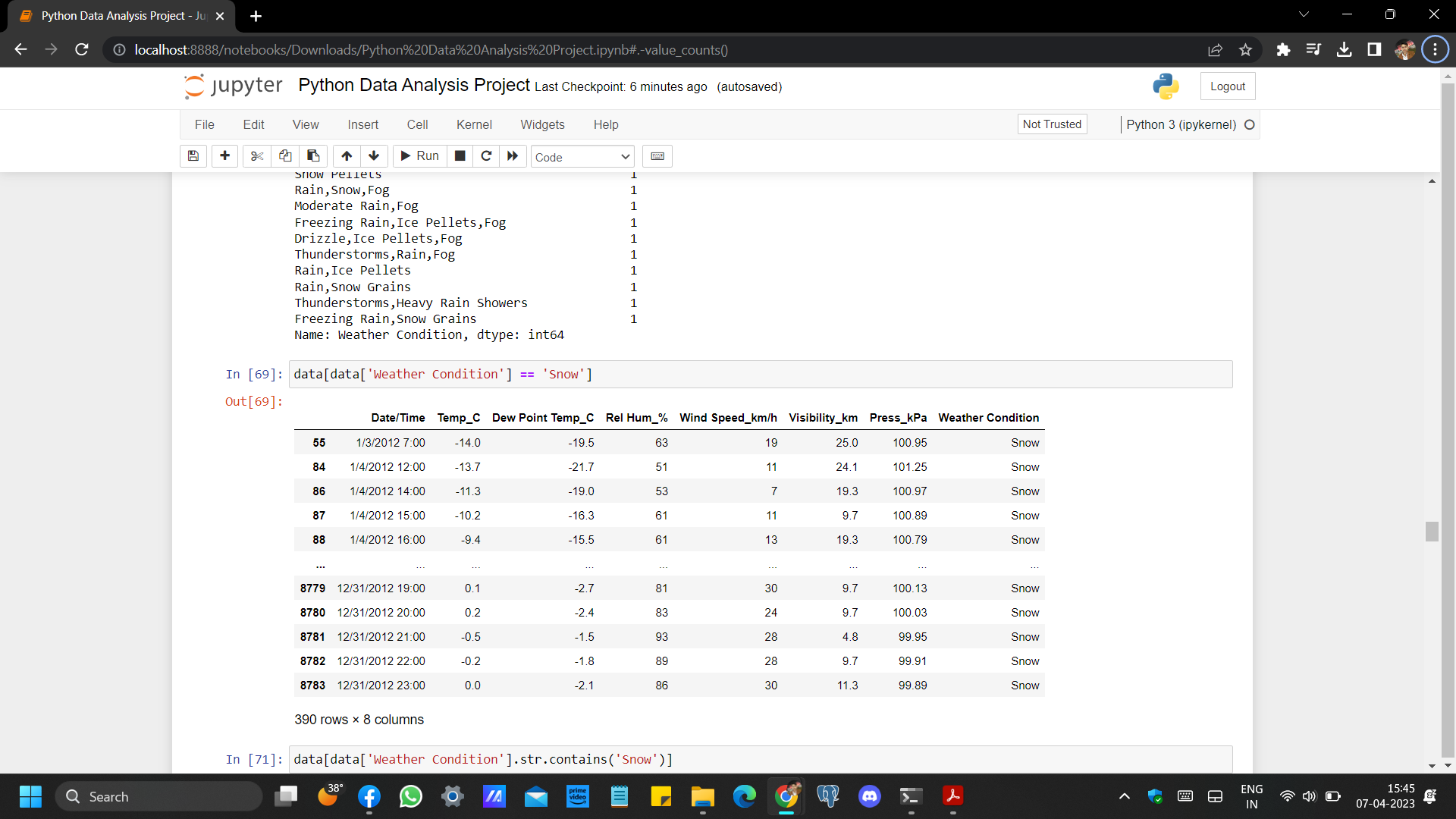 GitHub - Chandan1307/Weather-Data-Analysis: Python library Pandas use and Weather Data Set are ...