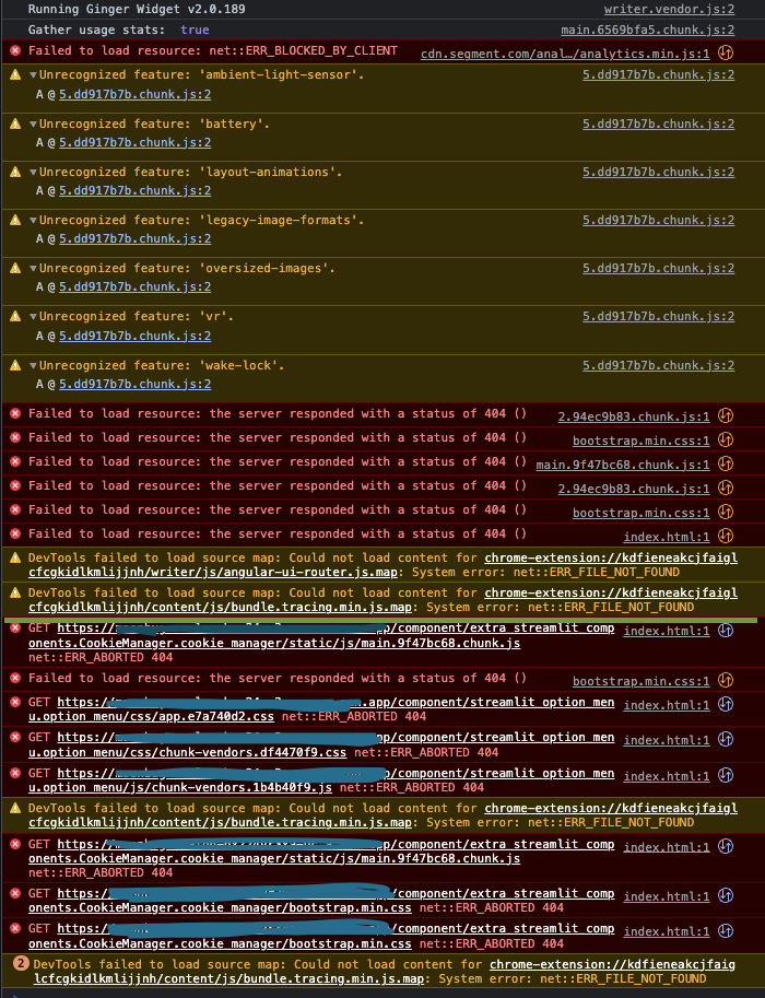 [Google Cloud Run] Hasn't received its "streamlit:componentReady" warning on custom modules ...