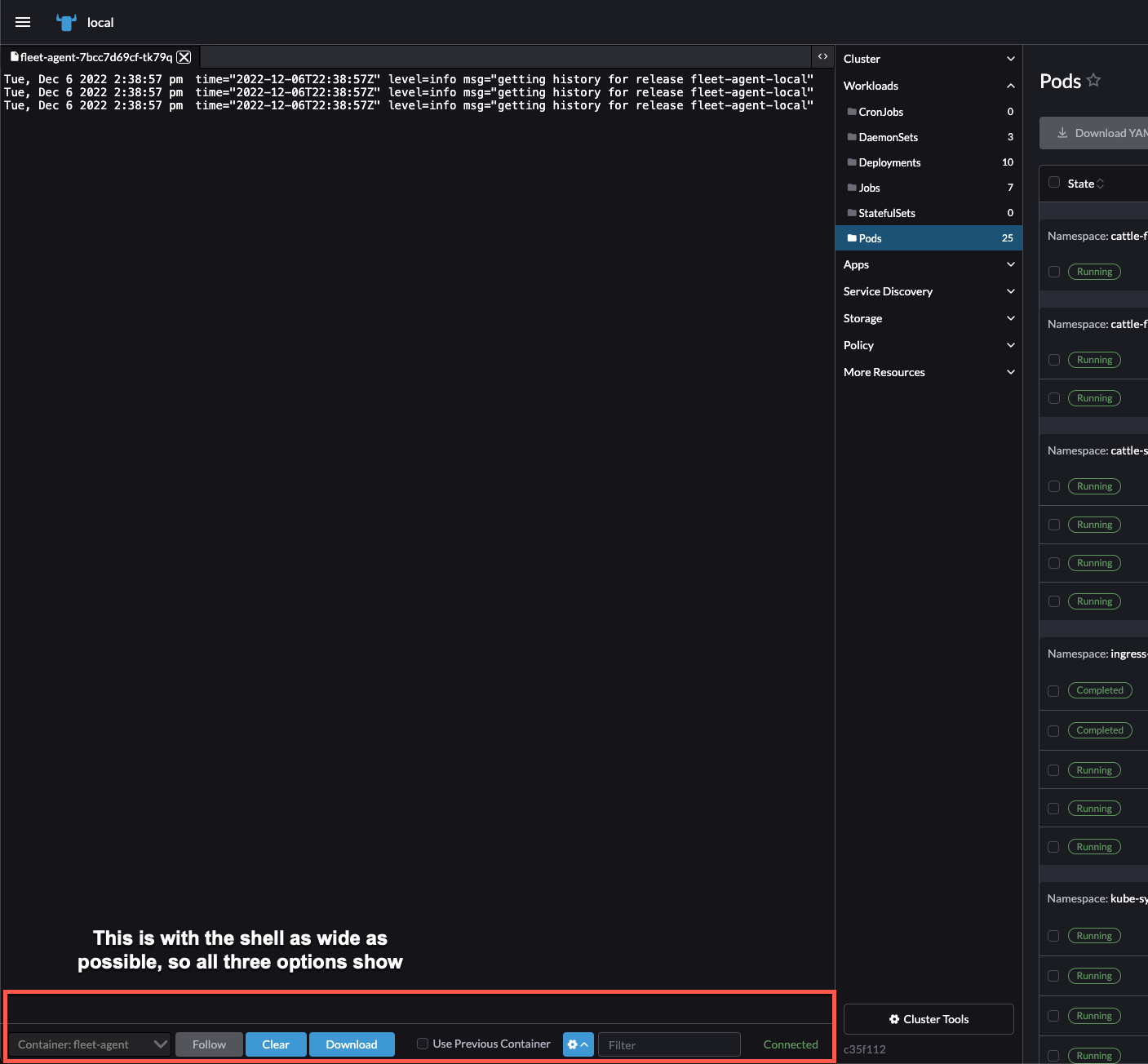 Configure Shell/Terminal location · Issue #4733 · rancher/dashboard · GitHub