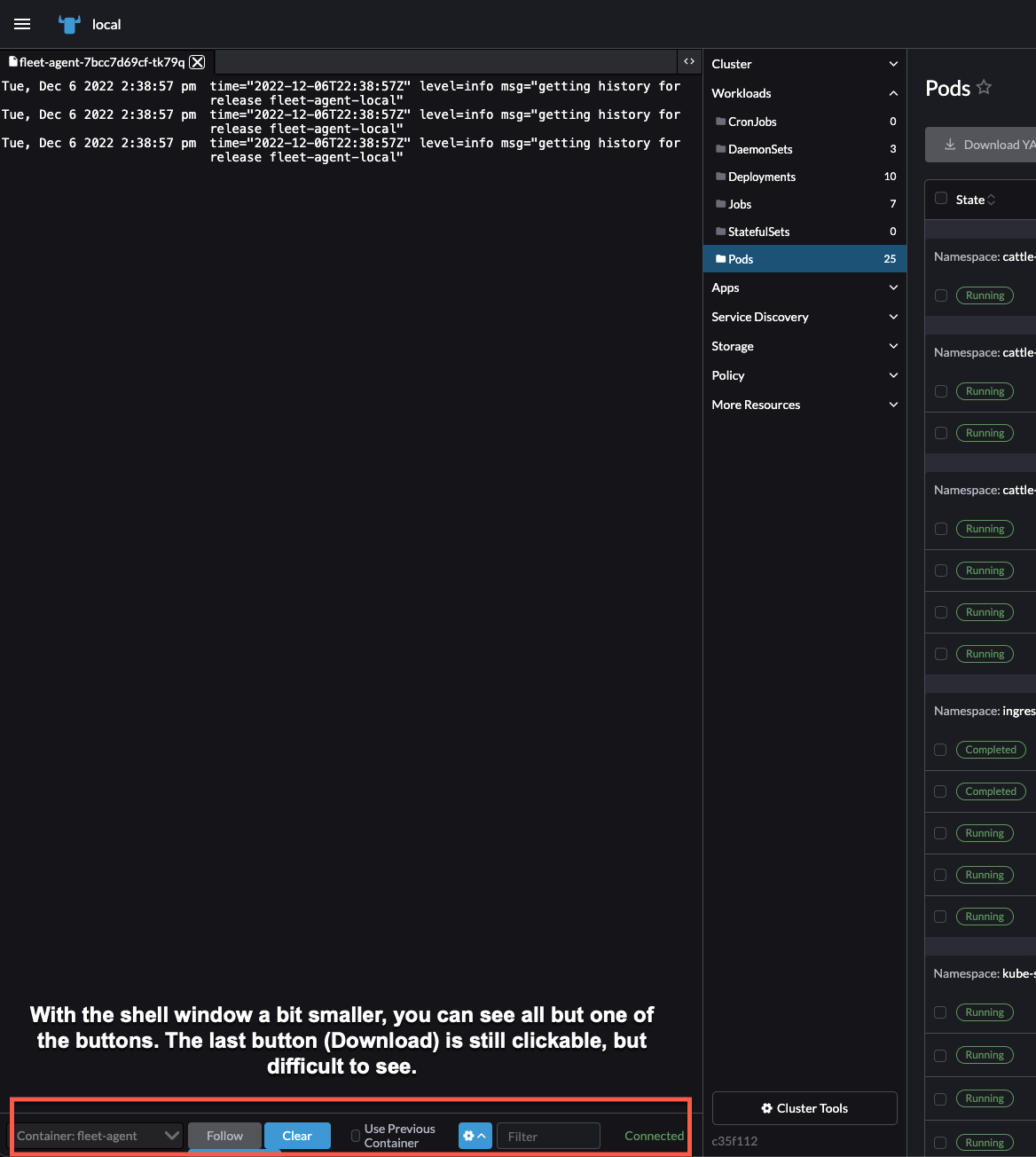 Configure Shell/Terminal location · Issue #4733 · rancher/dashboard · GitHub