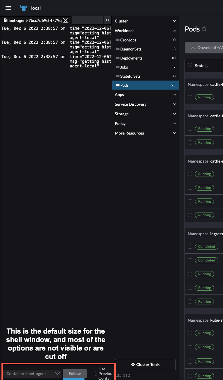 Configure Shell/Terminal location · Issue #4733 · rancher/dashboard ...
