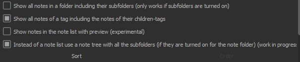 When I enable "instead of a note list, use a note tree" otion i lose subnote actions on right ...