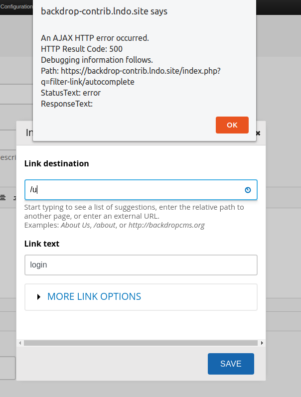 Link autocomplete throws ajax error if starting with slash · Issue ...