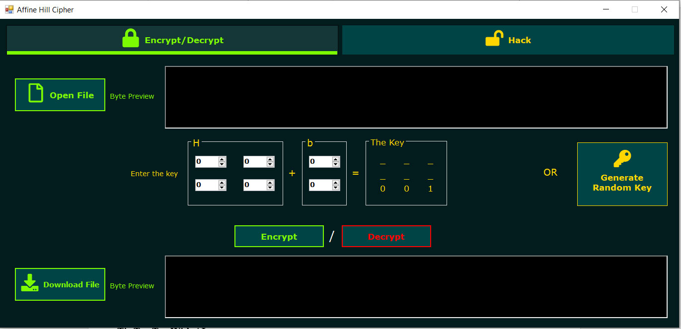 GitHub - MasoudJTehrani/Affine-Hill-Cipher: Affine Hill Cipher and it's hack
