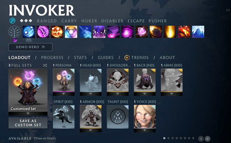 Invoker abilities in the hero page after Battle Report update. · Issue ...