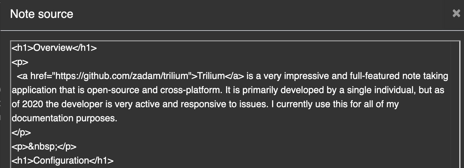 Read only text view is shown - Missing Heading1 Style · Issue #1240 · zadam/trilium · GitHub
