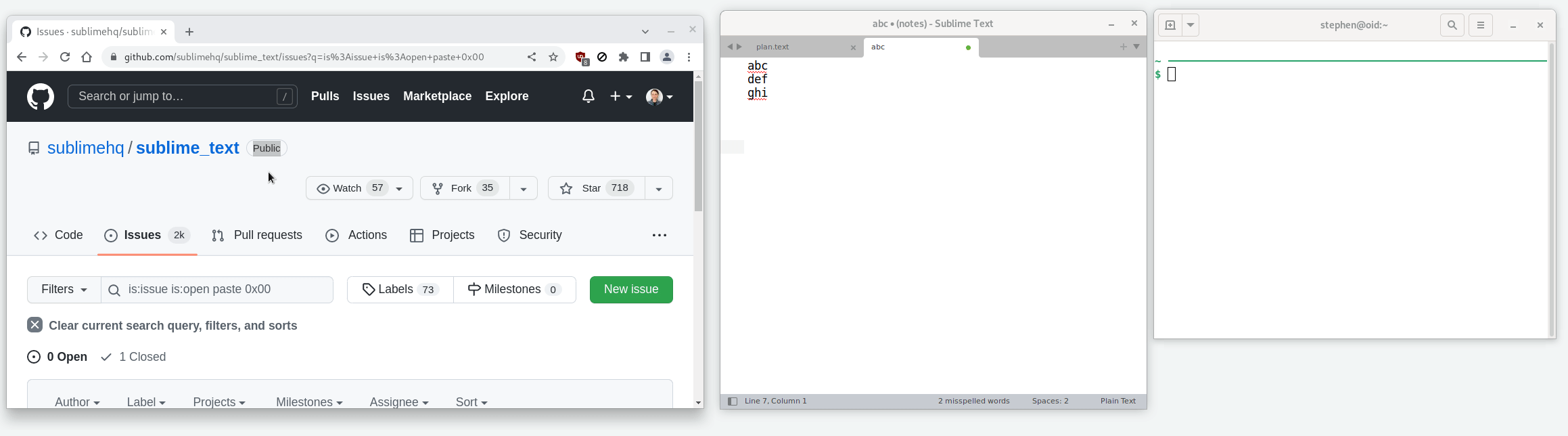 [regression] Sublime Text 4137 randomly appends a null byte to pasted text · Issue #5611 ...